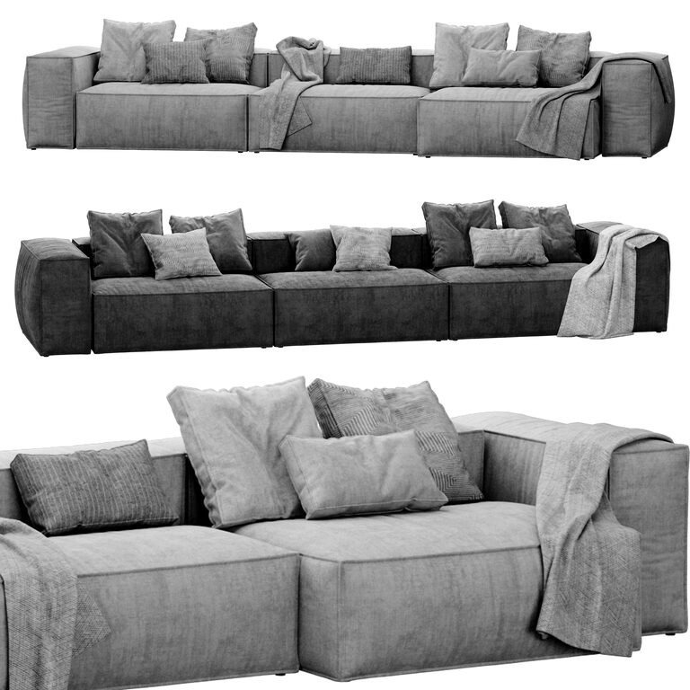 COSIMA modular 3units sofa by bolia (145566) 3D model - Download 3D ...