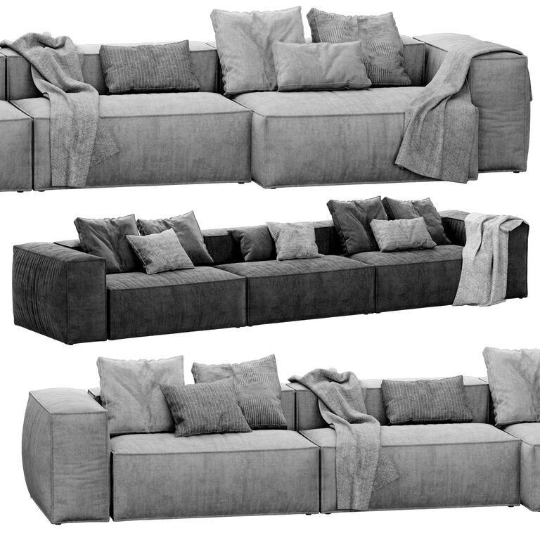 COSIMA modular 3units sofa by bolia (145566) 3D model - Download 3D ...