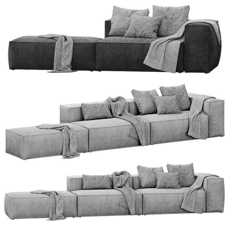 Sofa Cosima Modular 3units And 2units By Bolia (145574) 3D model ...