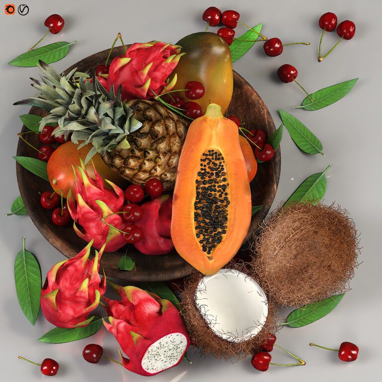 Tropical fruits (145620) 3D model - Download 3D model Tropical fruits ...