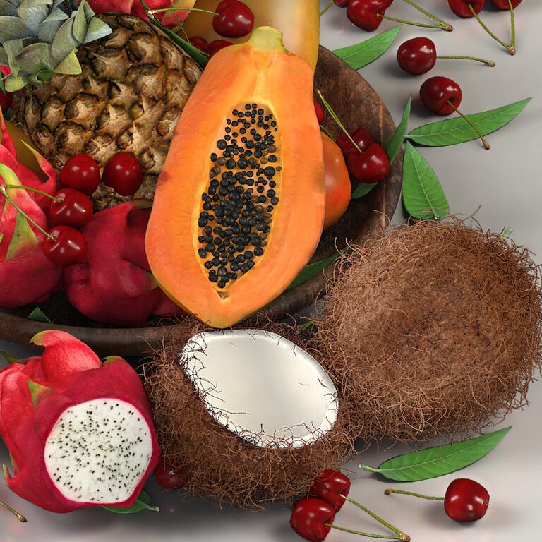 Tropical fruits (145620) 3D model - Download 3D model Tropical fruits ...