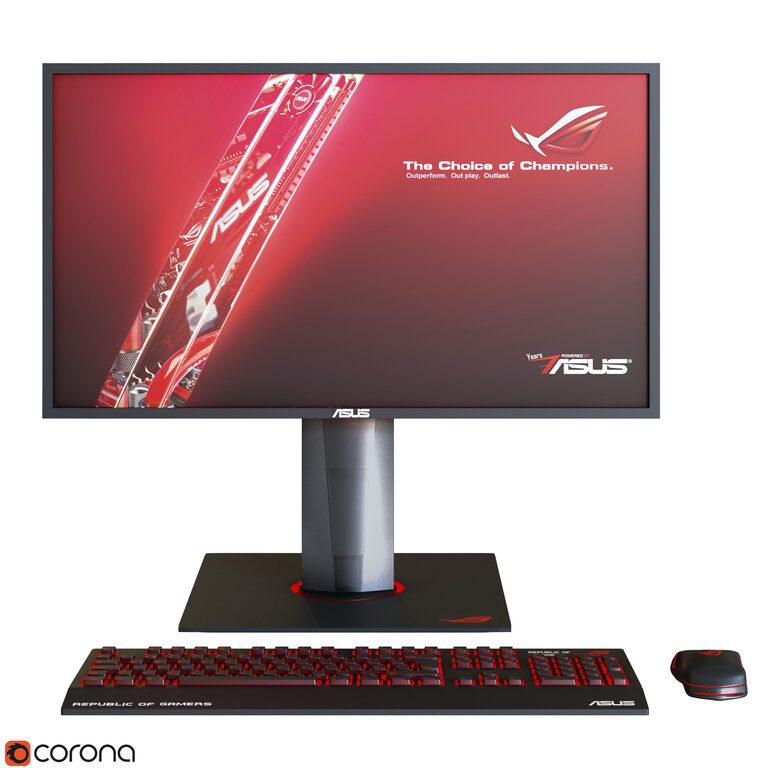 Collection Asus Gaming computer (149041) 3D model - Download 3D model ...