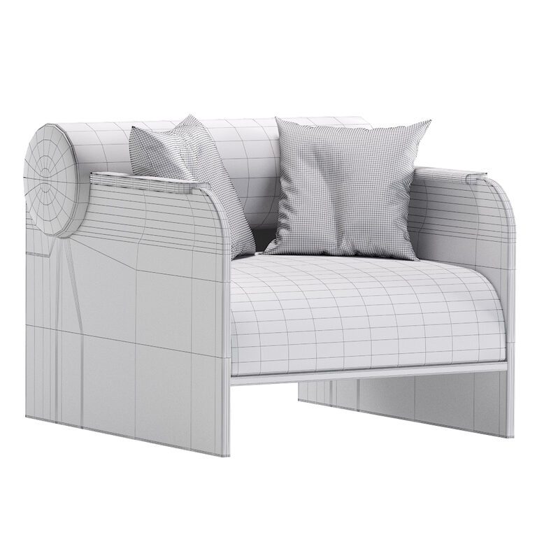 Crump and Kwash June Lounge Armchair (149119) 3D model - Download 3D ...