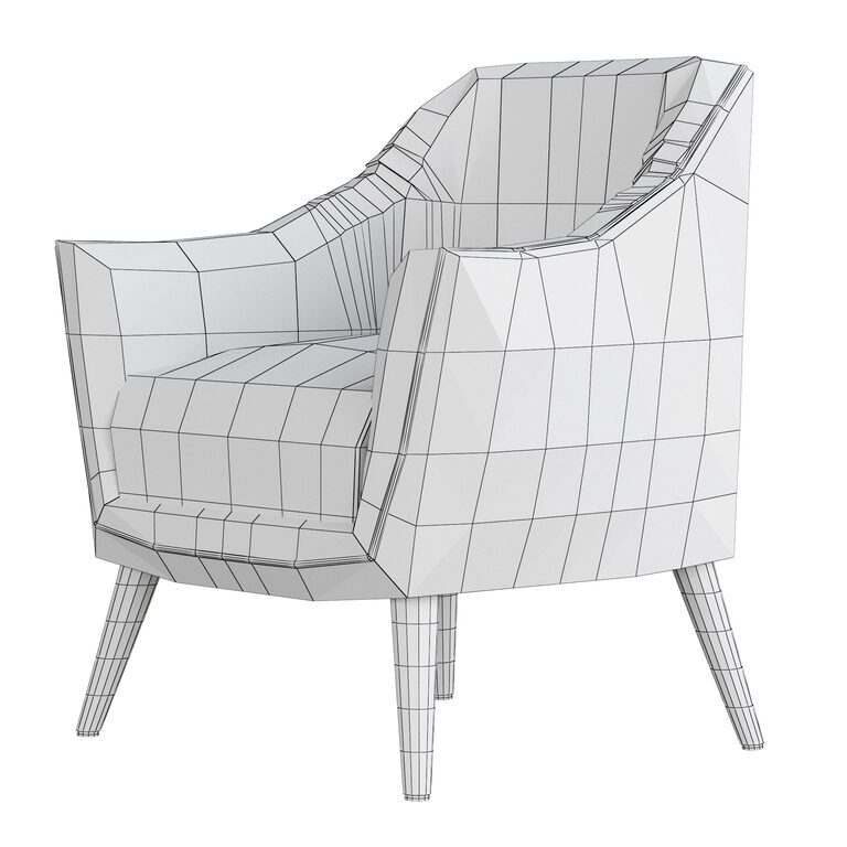 Selena ArmChair (150152) 3D model - Download 3D model Selena ArmChair ...