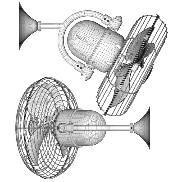 Outdoor Wall Fan with Wall Control Matthews KC-TB (151217) 3D model ...