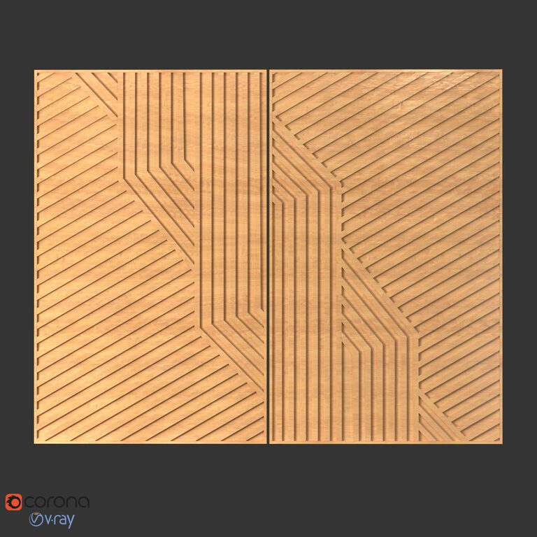Wood Decorative panel (154777) 3D model - Download 3D model Wood ...