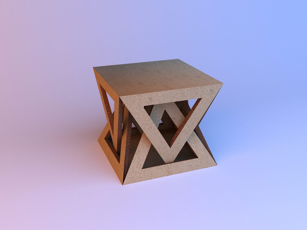Cardboard furniture coffee table (155182) 3D model - Download 3D model ...