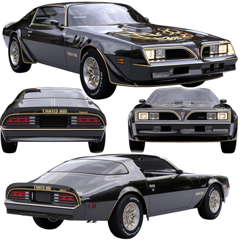 Pontiac Firebird Trans Am 1977 Car (156240) 3D model - Download 3D ...