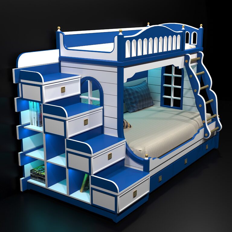 Bunk bed (157590) 3D model - Download 3D model Bunk bed (157590 ...