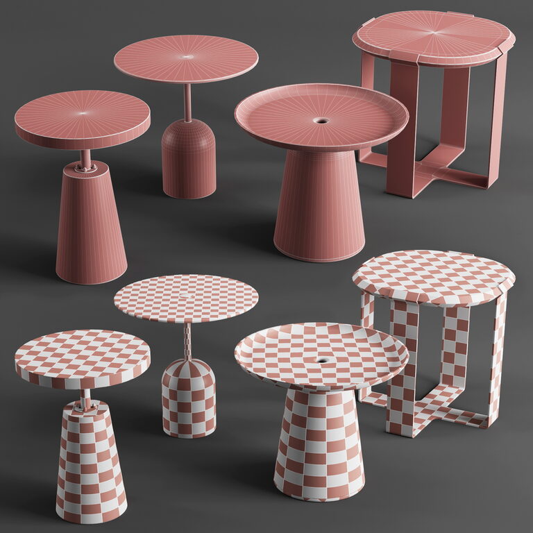 Side Tables Vol 07 (4 Models) (159919) 3D model - Download 3D model ...