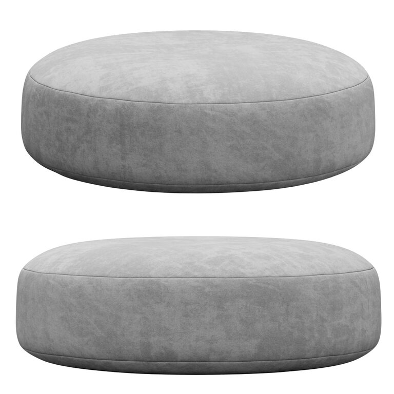 Round Pouf by Bloomingville (161218) 3D model - Download 3D model Round ...
