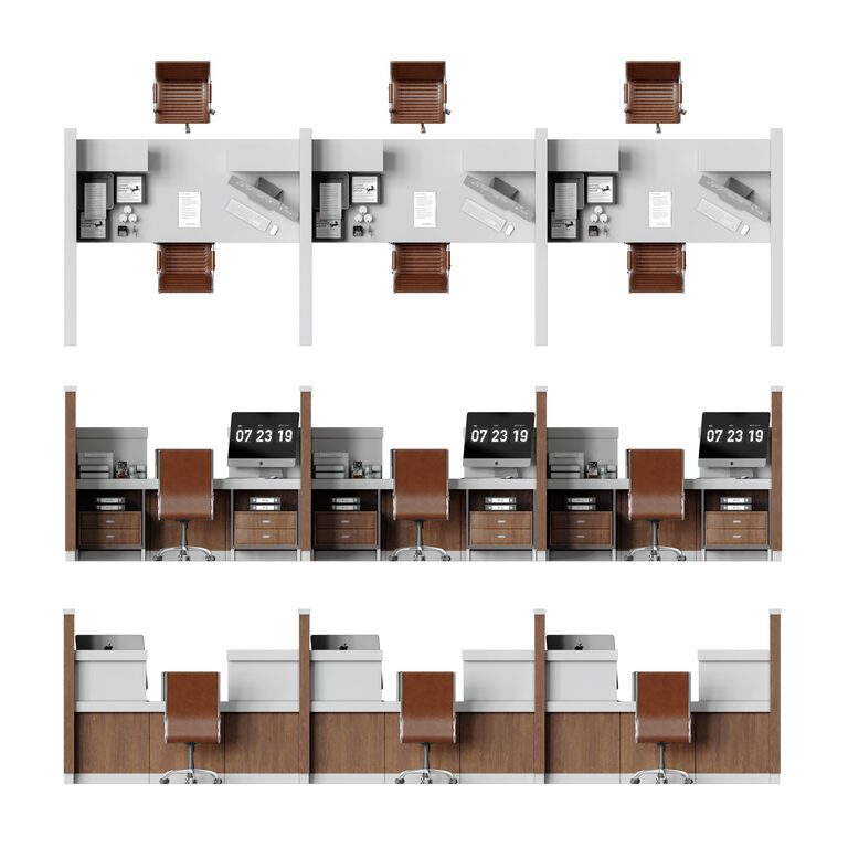 Bank counter 04 (164512) 3D model - Download 3D model Bank counter 04 ...