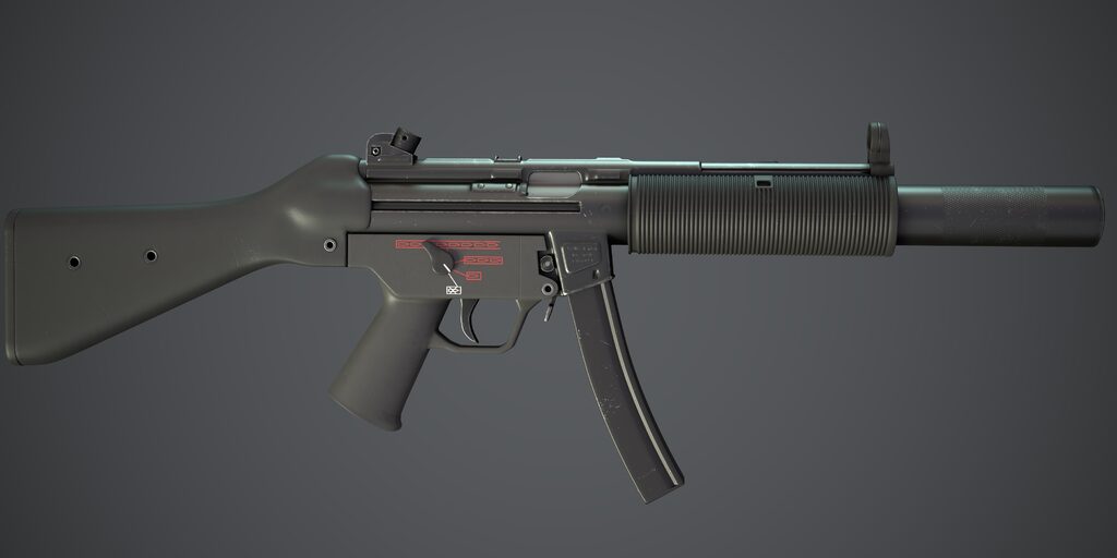 MP5SD submachine gun (167931) 3D model - Download 3D model MP5SD ...