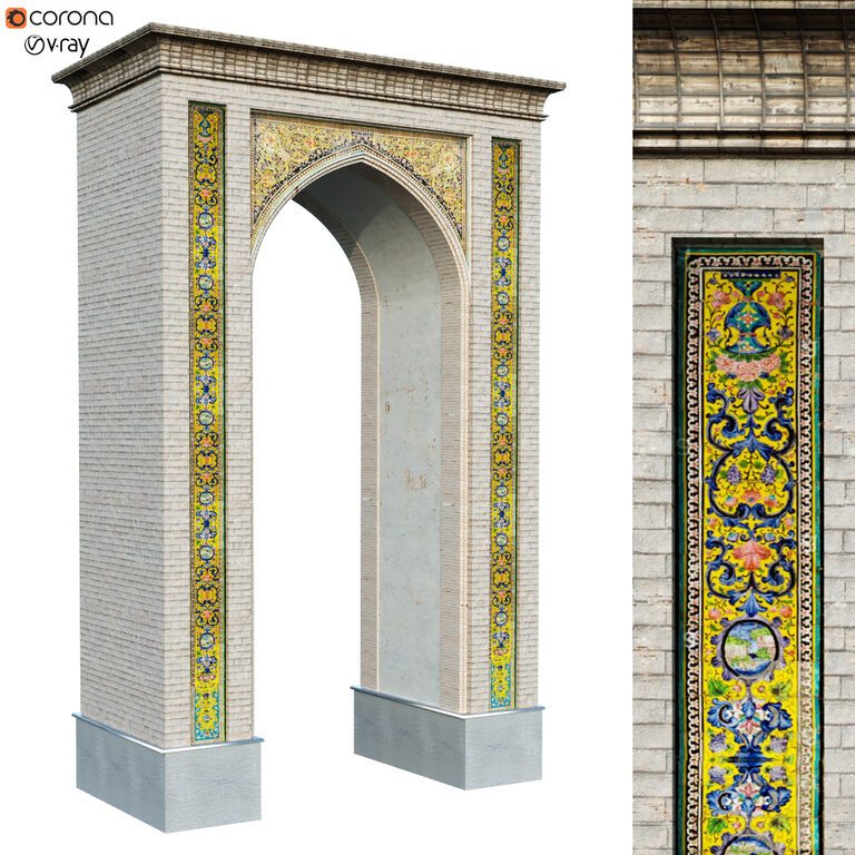 Old islamic arabic turkish arch set 144 (168170) 3D model - Download 3D ...