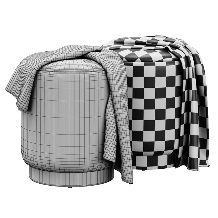 Pri Storage Ottoman by TOV Furniture (168370) 3D model - Download 3D ...