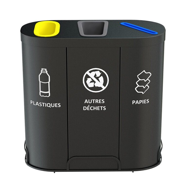 MALMO Office Waste Recycling Bin with 3 Containers (168497) 3D model ...