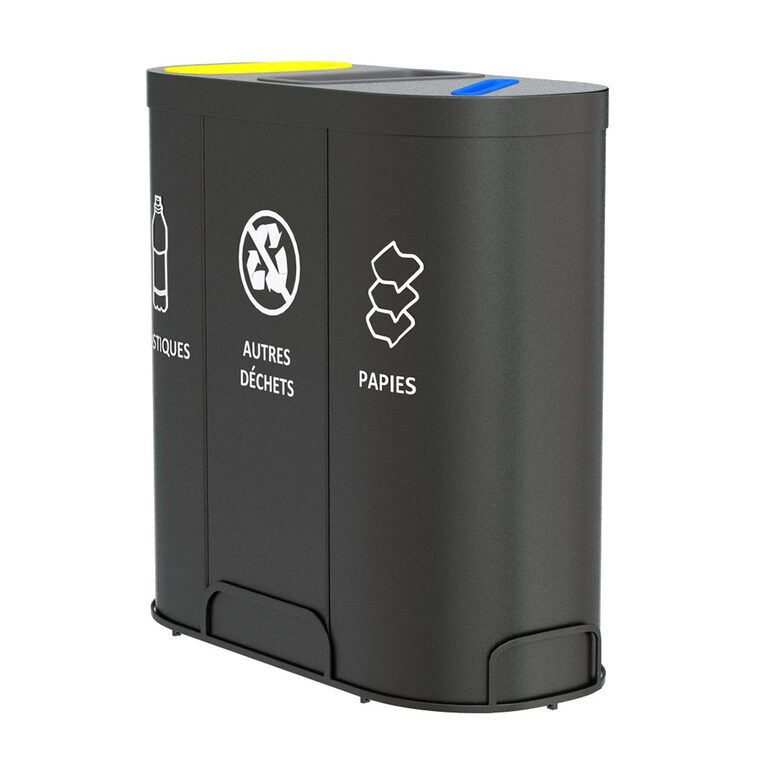 MALMO Office Waste Recycling Bin with 3 Containers (168497) 3D model ...