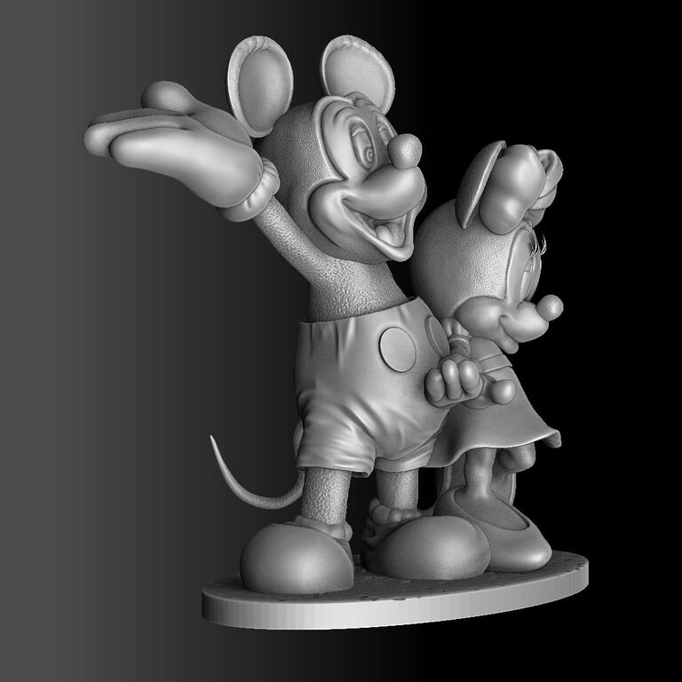 Mickey and Minnie mouse (168642) 3D model - Download 3D model Mickey ...