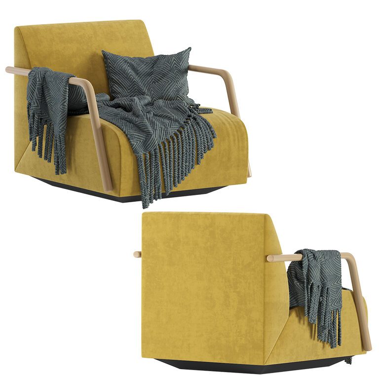 Andreu World MANFRED Armchair (170858) 3D model - Download 3D model ...