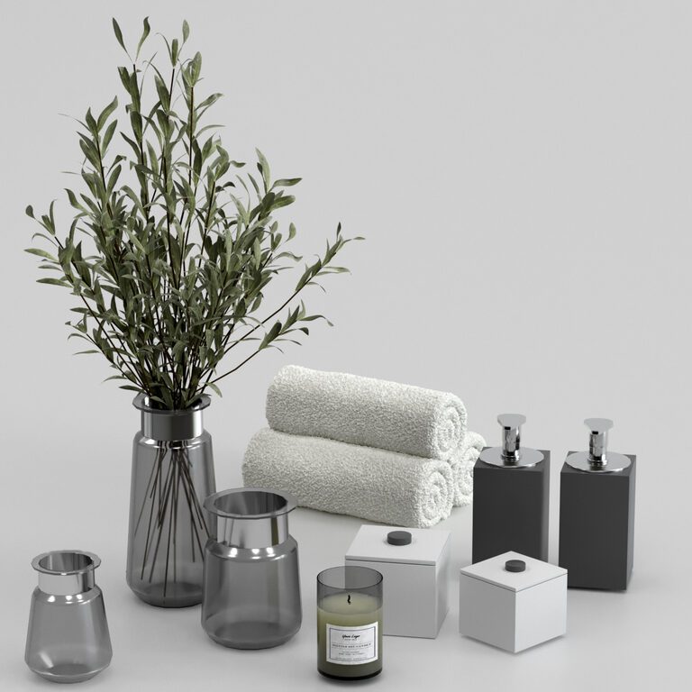 Decorative bath set (174079) 3D model - Download 3D model Decorative ...