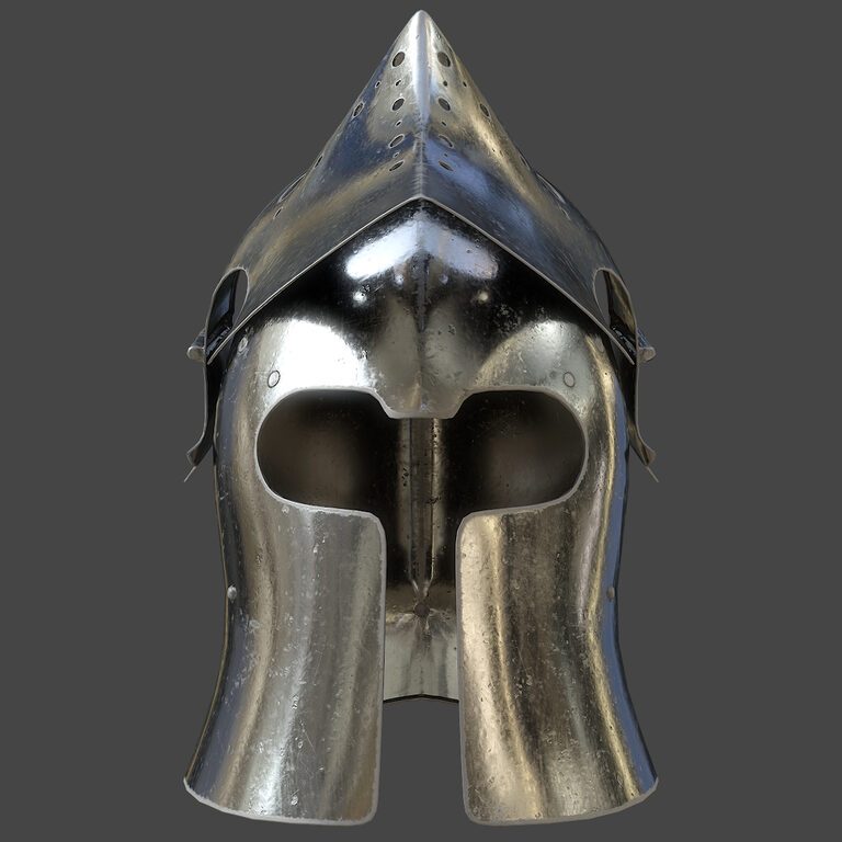 Visored Barbuta Helmet (177498) 3D model - Download 3D model Visored ...