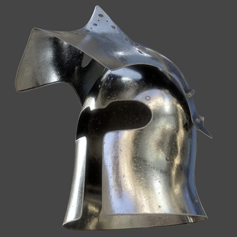 Visored Barbuta Helmet (177498) 3D model - Download 3D model Visored ...