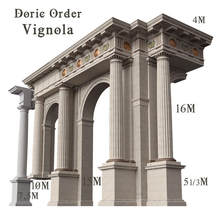 Doric Order Vignola (17823) 3D model - Download 3D model Doric Order ...