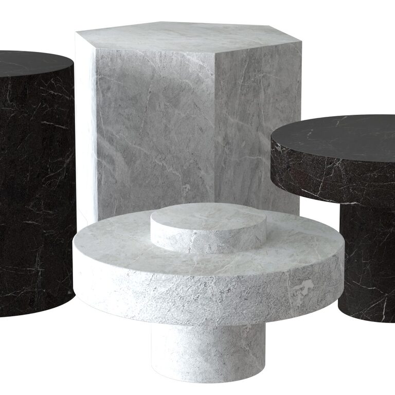 Stone coffee tables (178648) 3D model - Download 3D model Stone coffee ...
