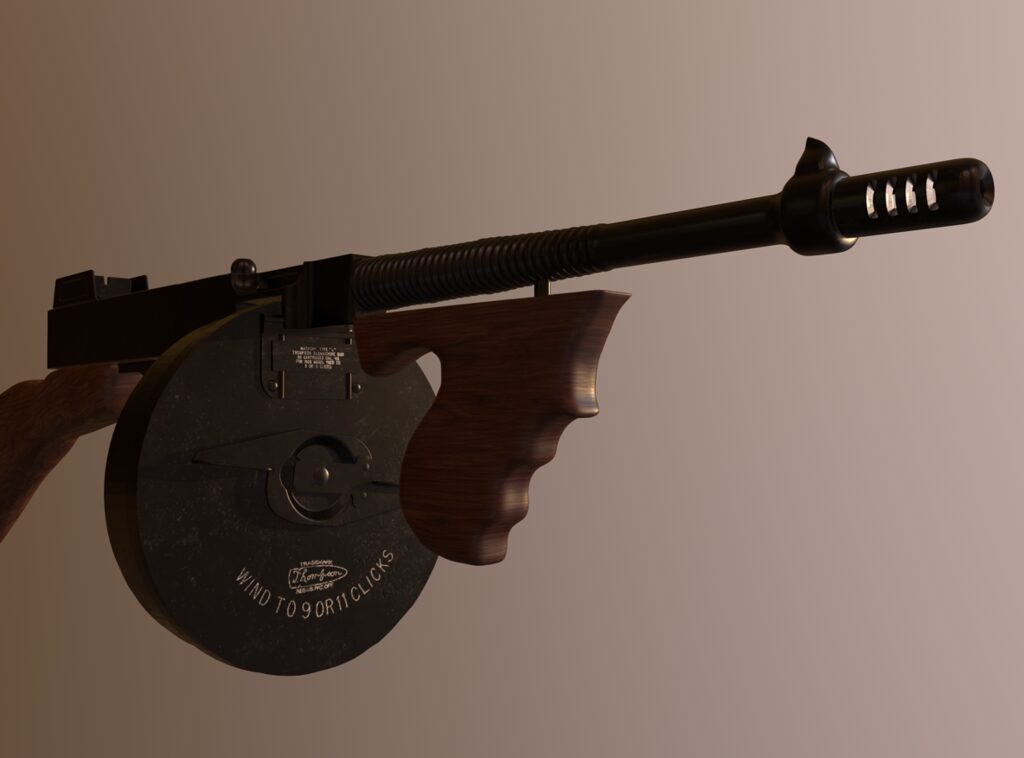Tommy Gun (178654) 3D model - Download 3D model Tommy Gun (178654 ...