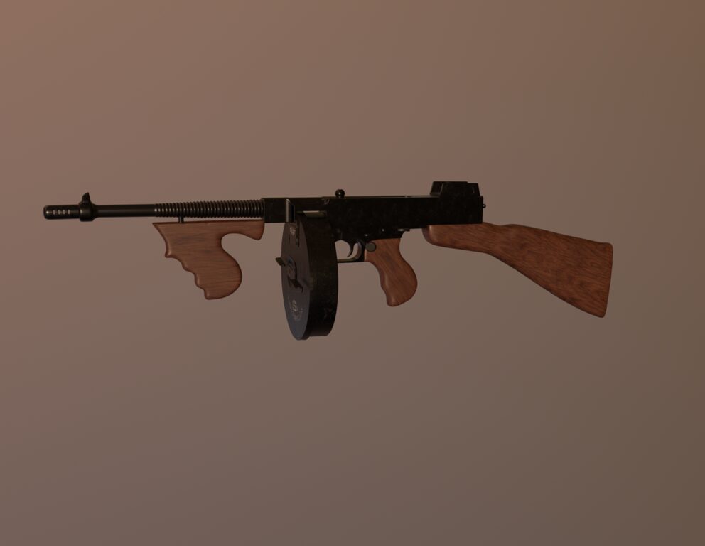 Tommy Gun 178654 3d Model Download 3d Model Tommy Gun 178654