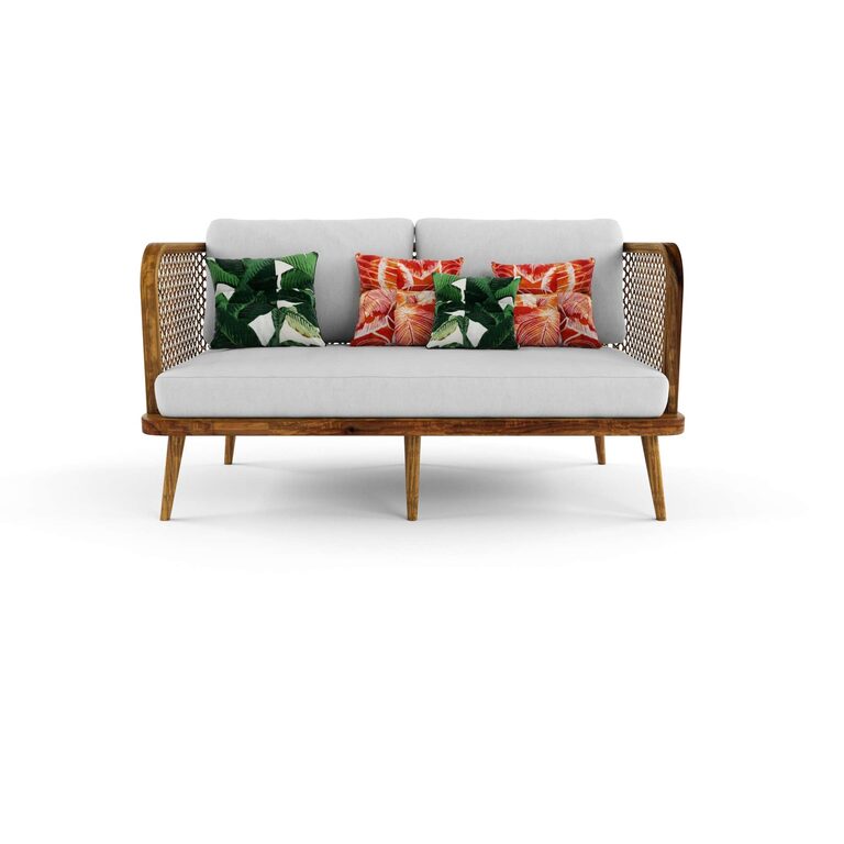 2-seat Modular Sofa Outdoor Rattan Wood (178675) 3D model - Download 3D ...