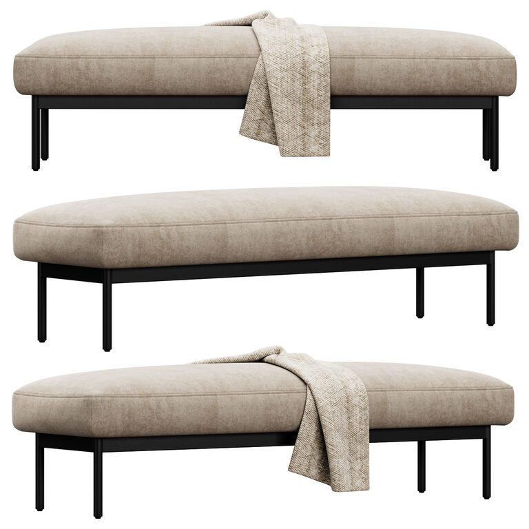Puff Puff Large Bench by blu dot (181243) 3D model - Download 3D model ...