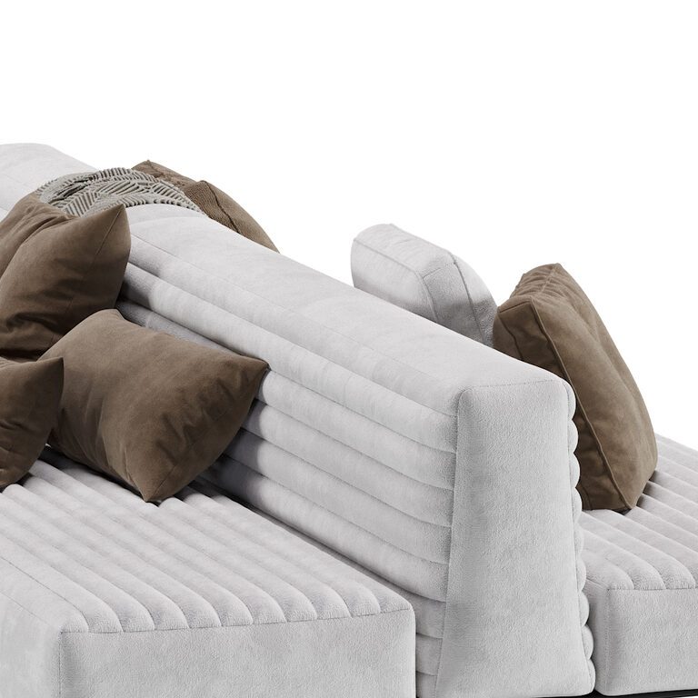 Sofa Modular Roger 2 Version / Leather & Velvet (181353) 3D model ...