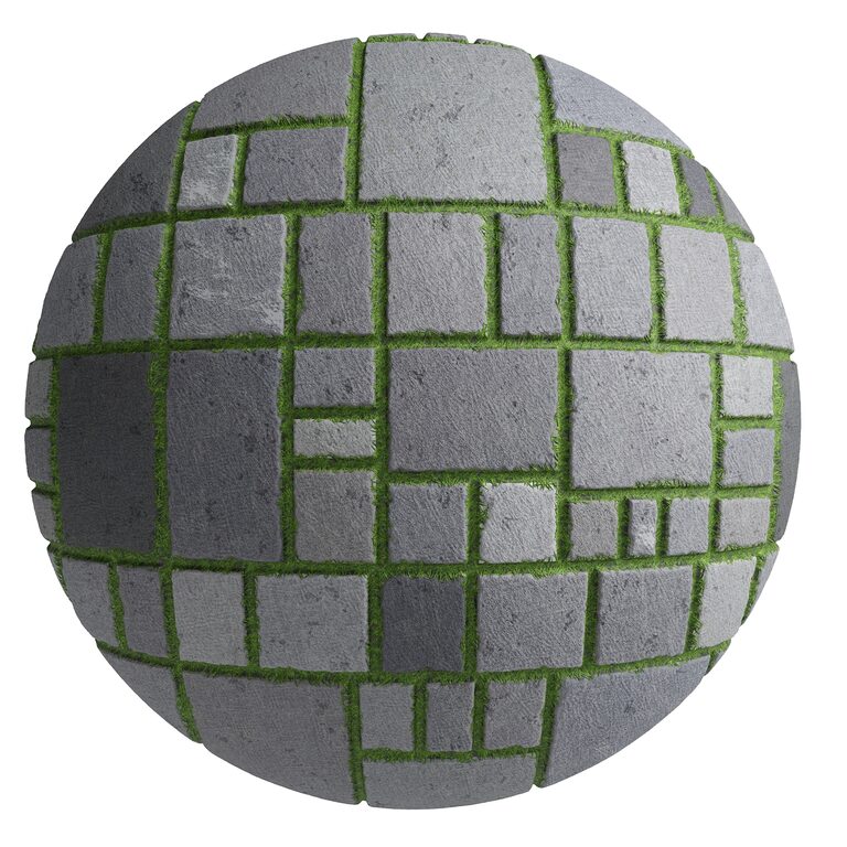 Grass Stone Materials 1- By 3 Color, Pbr By Sbsar, 4k (181893) 3D model ...