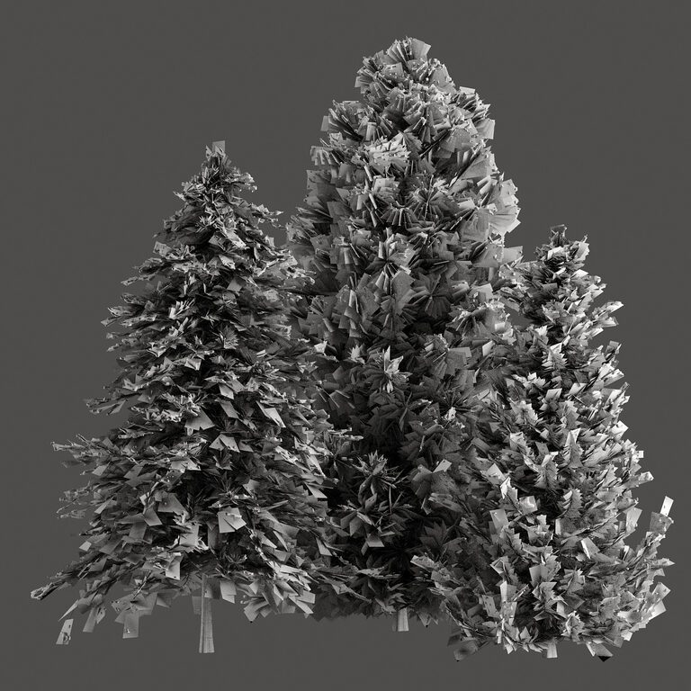 Pine Snowy Trees (182259) 3D model - Download 3D model Pine Snowy Trees ...