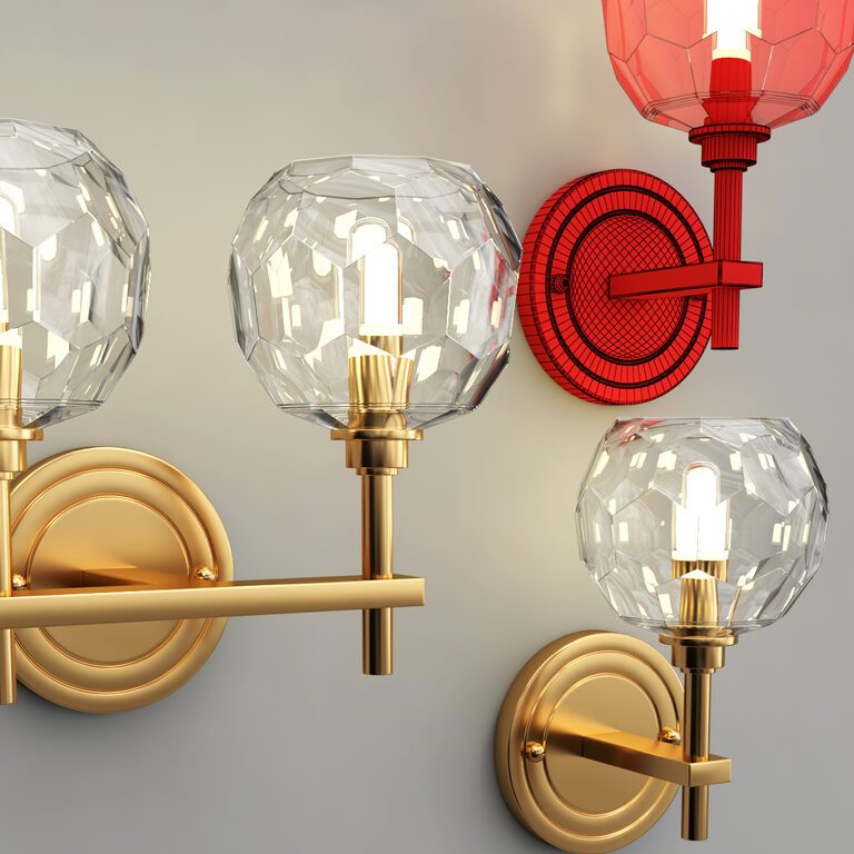 RH WALL B sconce (182319) 3D model - Download 3D model RH WALL B sconce ...