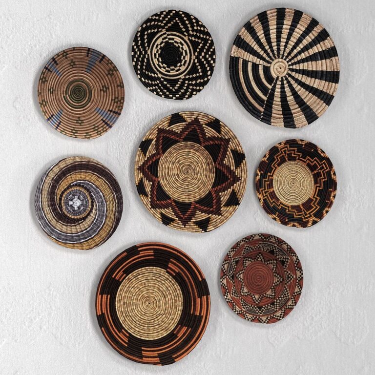 Wicker African Wall Baskets (18579) 3D model - Download 3D model Wicker ...