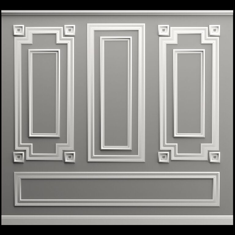 Wall decoration with Orac moldings (18591) 3D model - Download 3D model ...