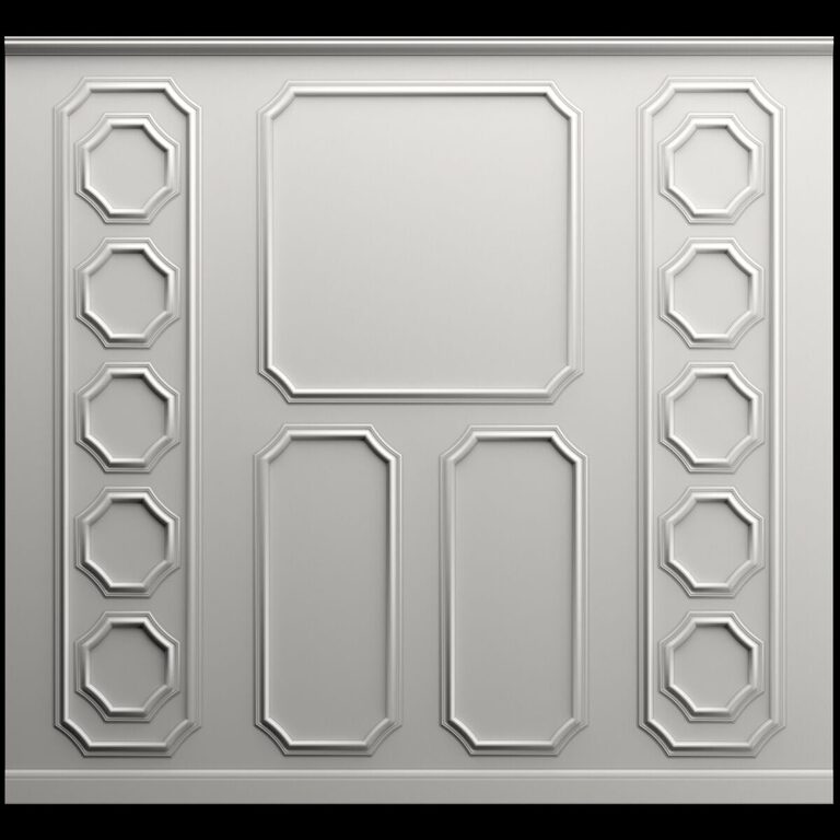 Wall decoration with Orac moldings (18608) 3D model - Download 3D model ...
