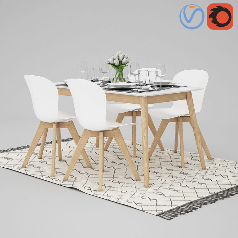 BoConcept Adelaide and Milano Dining Group (18912) 3D model - Download ...