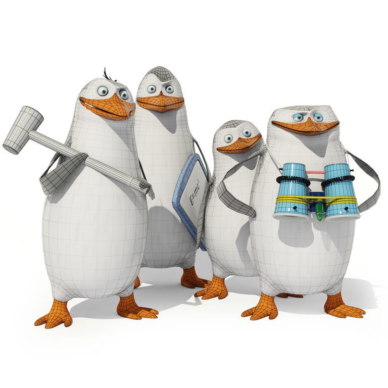 Penguins of Madagascar (194048) 3D model - Download 3D model Penguins ...