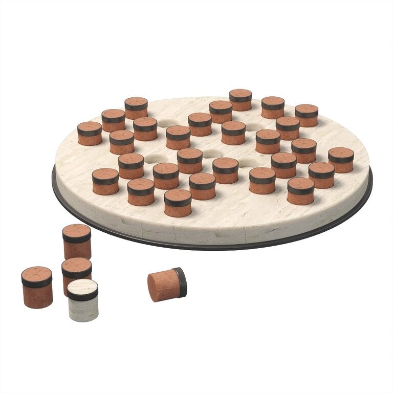 Giobagnara Tivoli marble solitaire Madagascar checkers game (197545) 3D ...