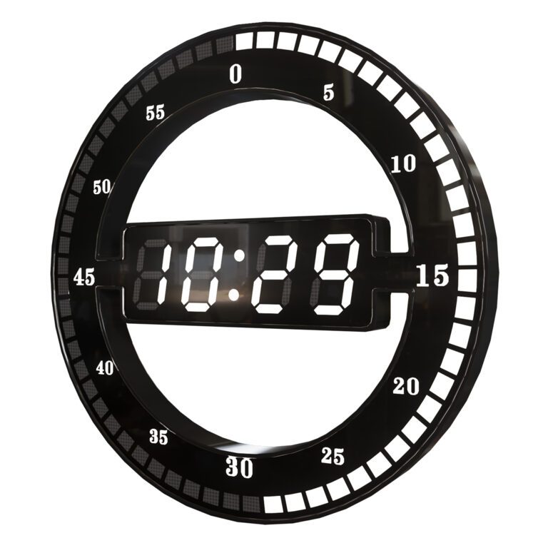 LED Ring Wall Clock (198796) 3D model - Download 3D model LED Ring Wall ...
