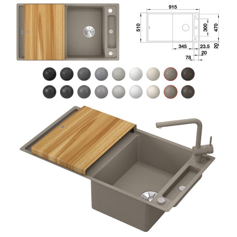Sink Blanco AXIA III 5 S and mixer Blanco LINUS-S (199860) 3D model ...