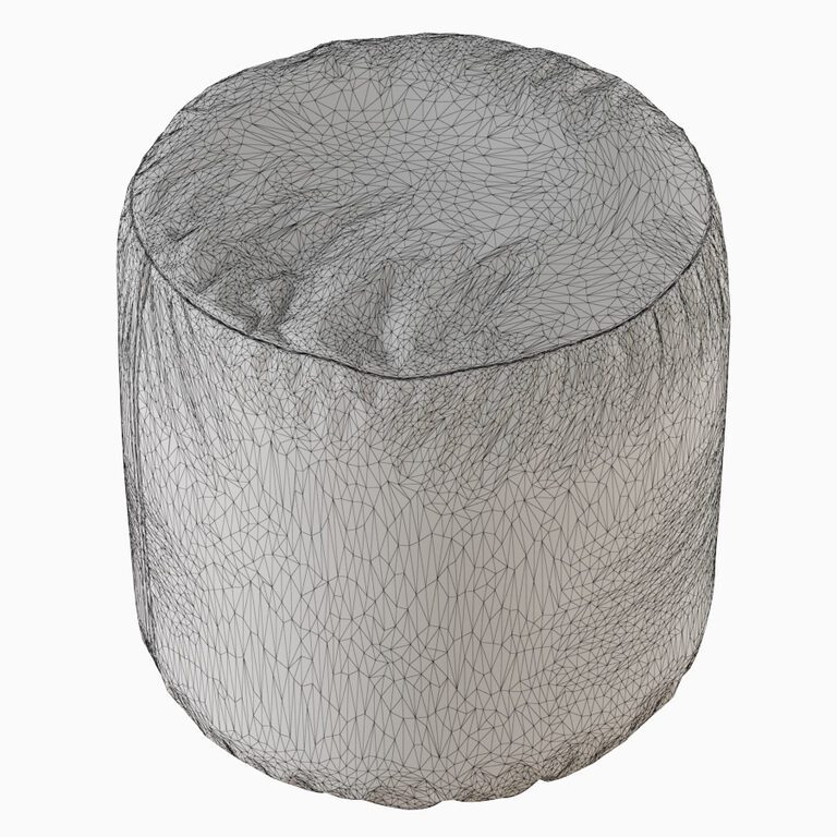 Round Pouf (20628) 3D model - Download 3D model Round Pouf (20628 ...