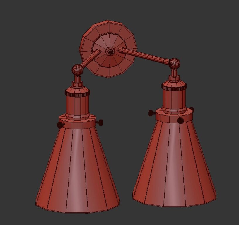 Arm wall light (215093) 3D model - Download 3D model Arm wall light ...