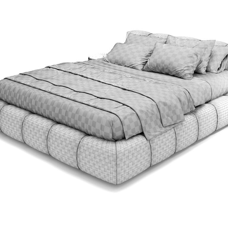 Tufty Bed B&B Italia (215103) 3D model - Download 3D model Tufty Bed B ...