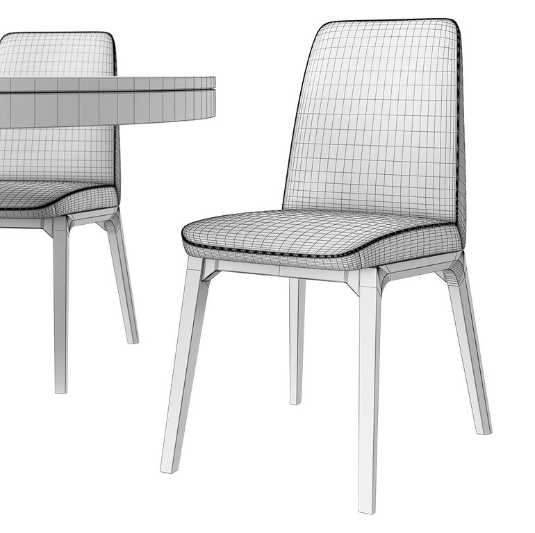 BoConcept Granada Dining Table and BoConcept Lausanne Chair (21962) 3D ...