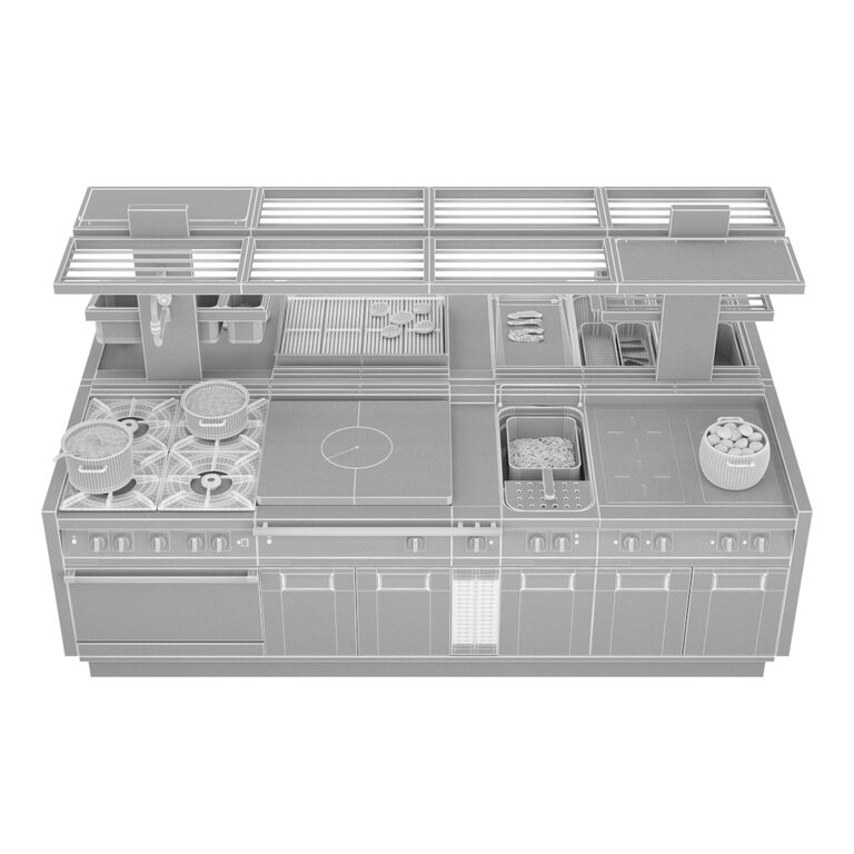 Angelo Po ICON9000 Modular Kitchen (22742) 3D model - Download 3D model ...