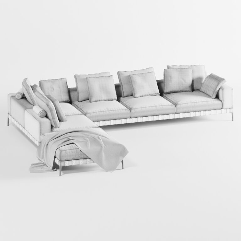Flexform Gregory Sofa (230476) 3D model - Download 3D model Flexform ...